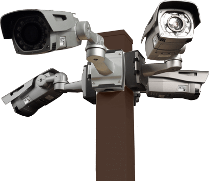 security camera poles with the ability to add lighting,