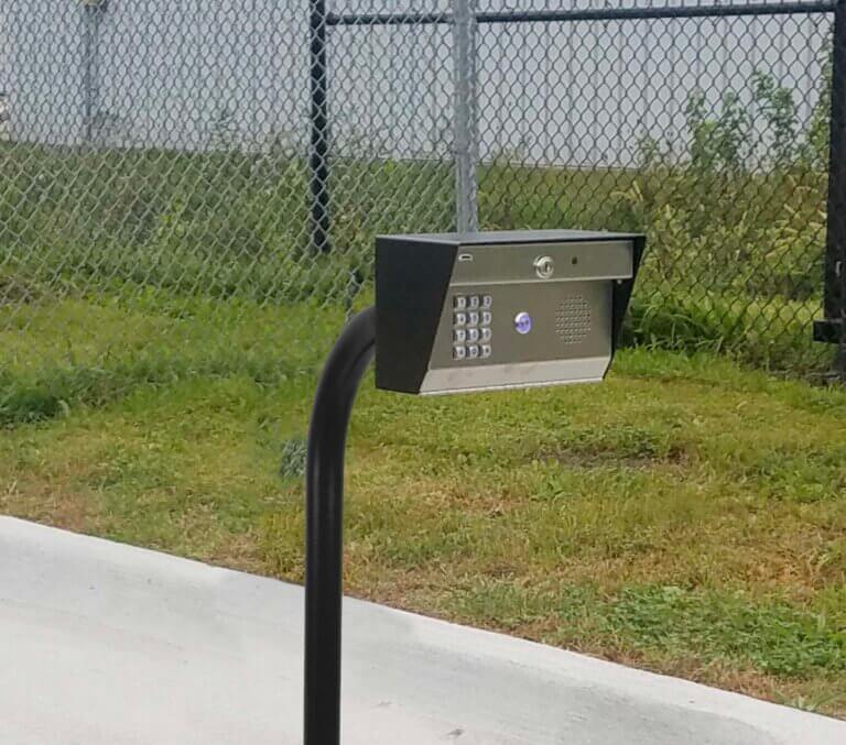 Gooseneck Keypad & Reader Pedestals - Strong Poles