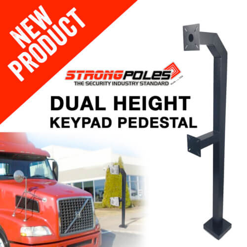 New Dual Height Keypad Pedestal - Strong Poles