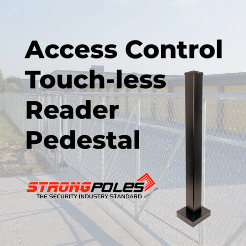 Touch-less Reader Pedestal - Strong Poles