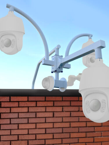 Heavy Duty Parapet Wall Camera Mount - Strong Poles