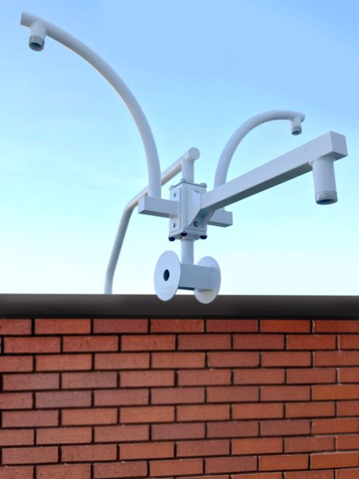 Heavy Duty Parapet Wall Camera Mount - Strong Poles