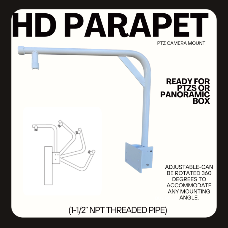 Heavy Duty Parapet Wall Camera Mount - Strong Poles
