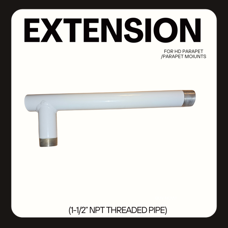 Modular Parapet PTZ Mount (Parapet Arm or Pipe‑Drop Options) - Strong Poles