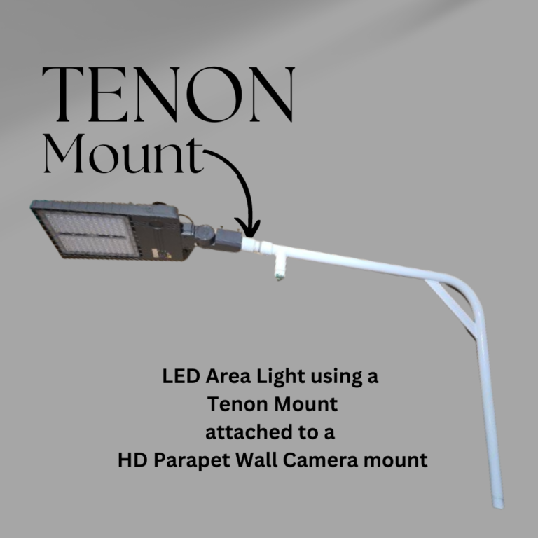 Heavy Duty Parapet Lighting Tenon Mount - Strong Poles