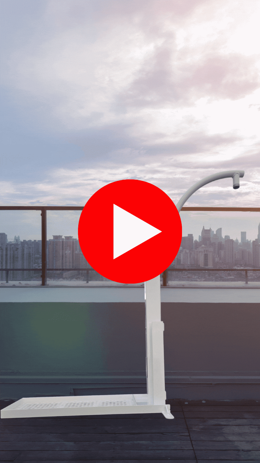 Flat Roof Top Pole Mounting Platform - Strong Poles